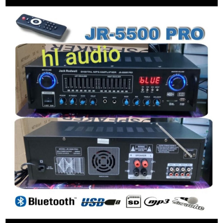 Jual AMPLIER JR-5500 PRO/JR 5500PRO BT/USB | Shopee Indonesia