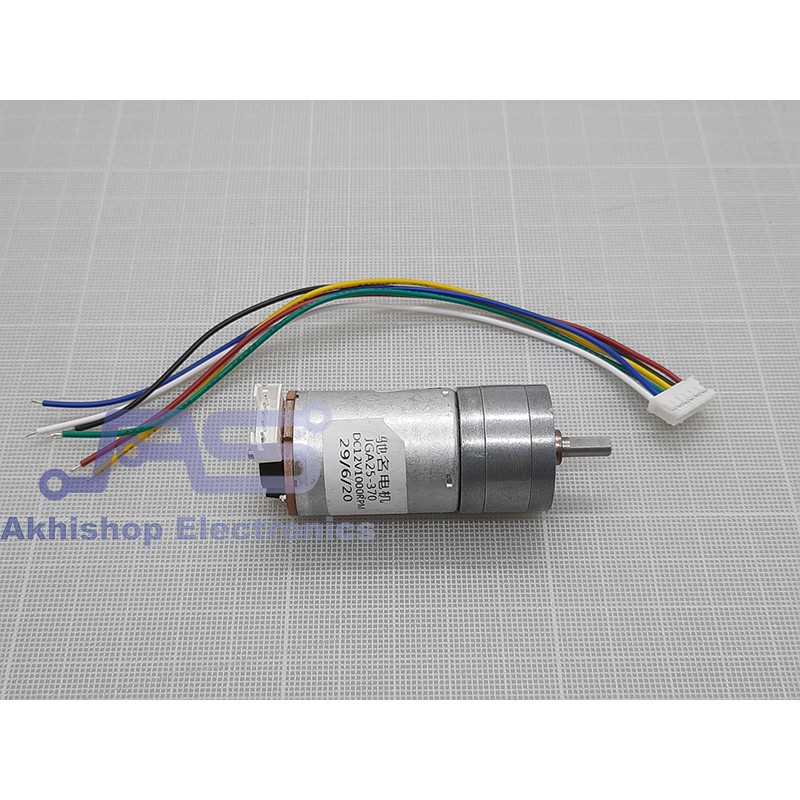 Jual High Speed Motor DC 25GA370 12V 1000RPM w/ Encoder | Shopee Indonesia