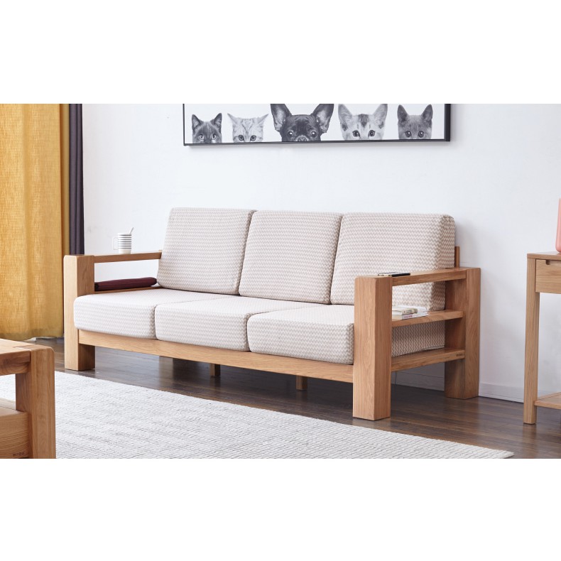 Jual JA Wood Sofa Kursi Ruang Tamu Modern 3 Dudukan Minimalis Kayu ...