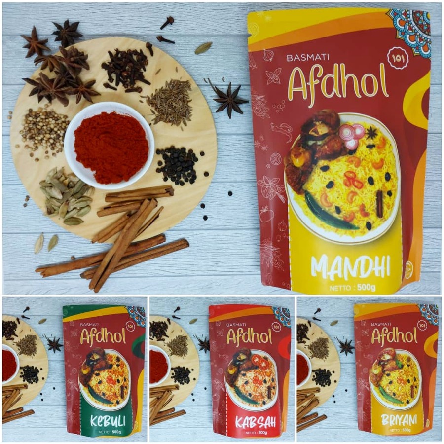 Jual Beras basmati afdol 151 beras mati paket bumbu mandhi briyani ...
