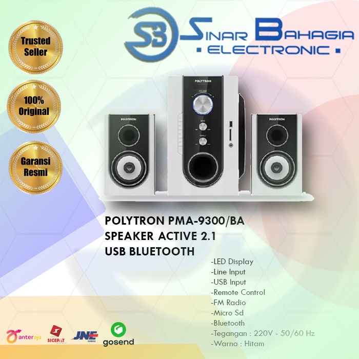 Jual POLYTRON PMA-9300 /BA SPEAKER ACTIVE 2.1 USB BLUETOOTH (NEW ...