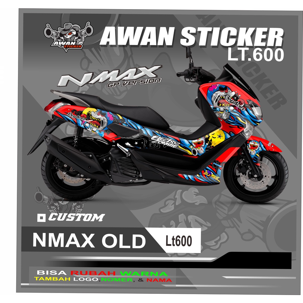 Jual Decal Sticker FULL BODI yamaha NMAX OLD racing stiker murah ...