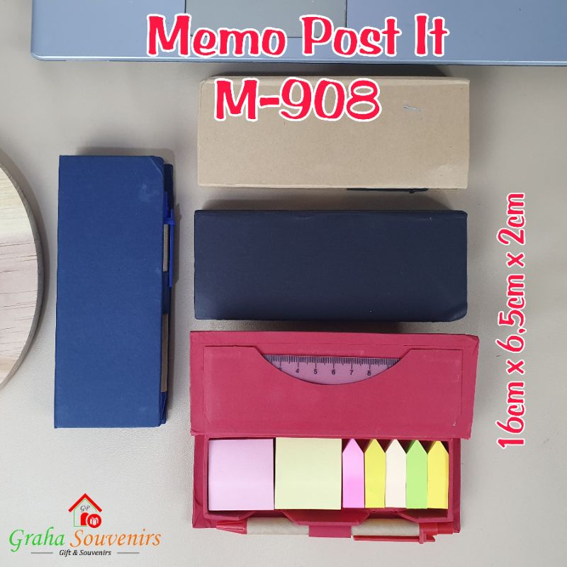 Jual Memo Post It | Memo Promosi | Memo M-908 Sticky Notes | Shopee ...