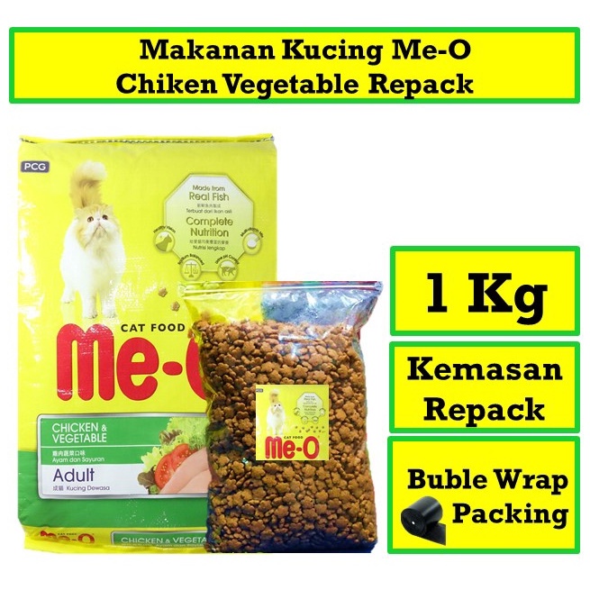 Jual Makanan Kucing Me-O Meo Chicken & Vegetables 1Kg Meo | Shopee ...