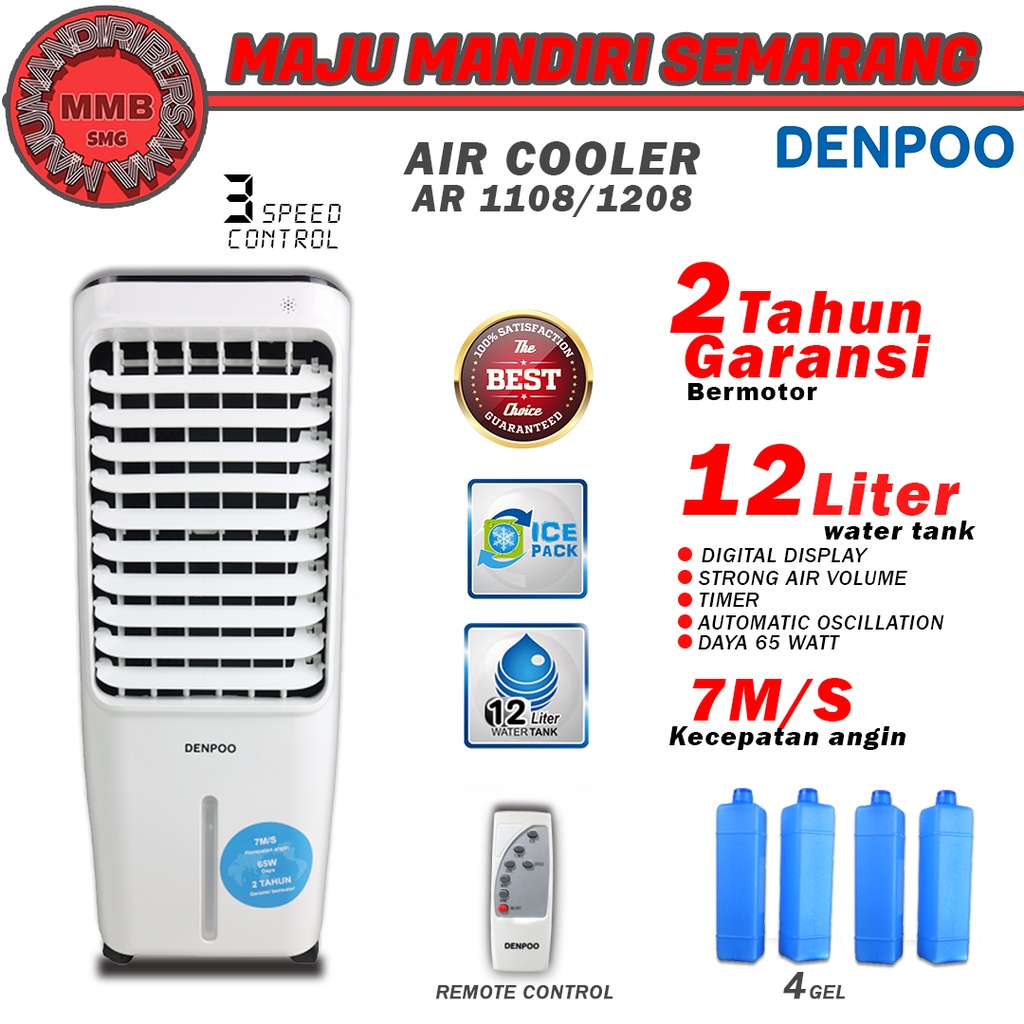 Jual DENPOO AIR COOLER AC PORTABLE AR 1108XF PENDINGIN RUANGAN | Shopee ...