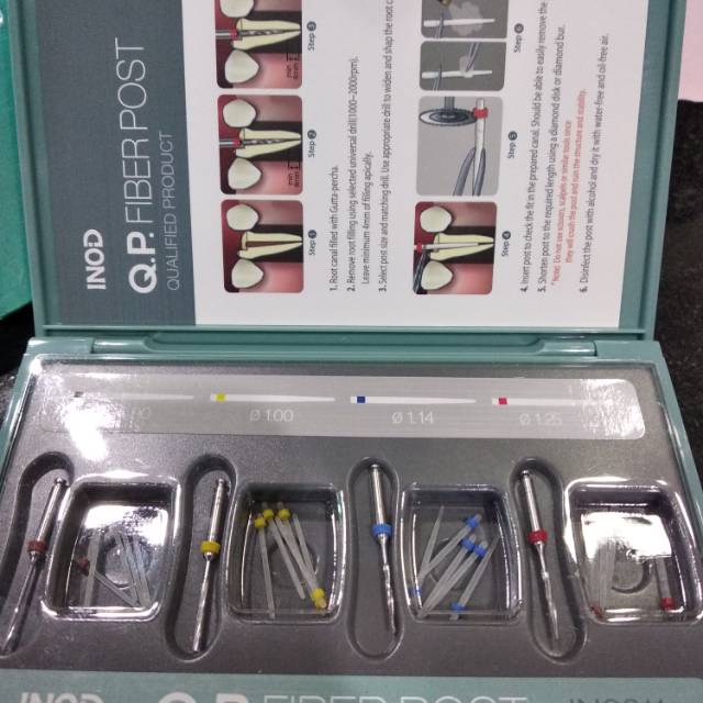 Jual Fiber post premium Quality Set with Drill set dental post QP ...