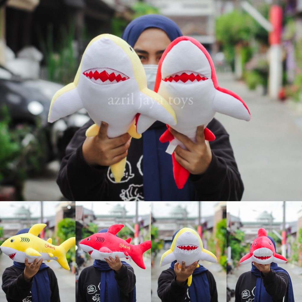 Jual Boneka Hiu Shark Ikan Paus Lucu Bahan Halus Mainan Mewah Hadiah ...