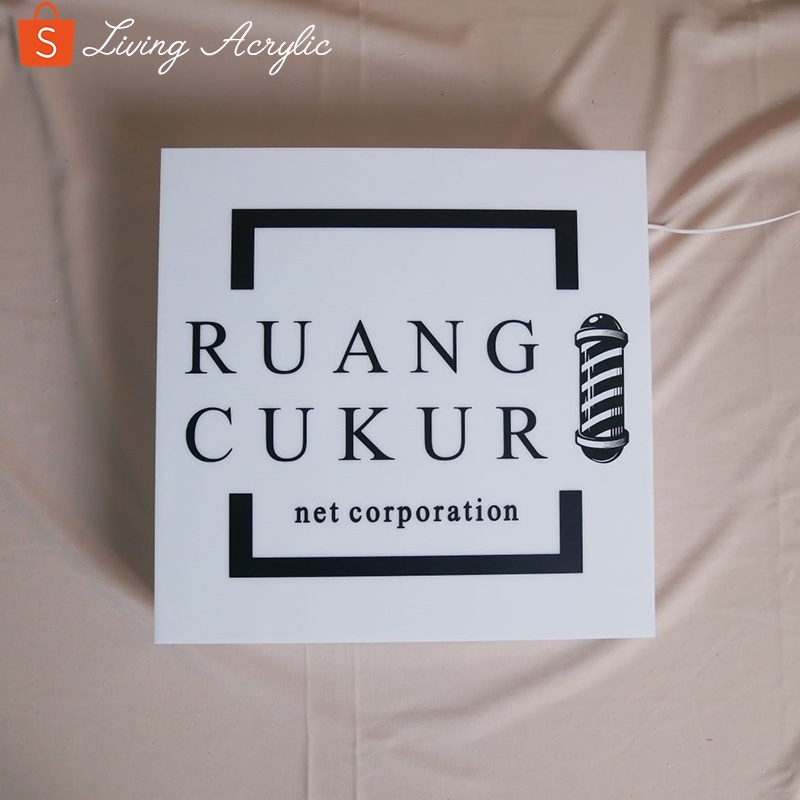Jual Nomor Rumah LED Neon Box Satu Sisi Akrilik Custom Bentuk | Shopee ...