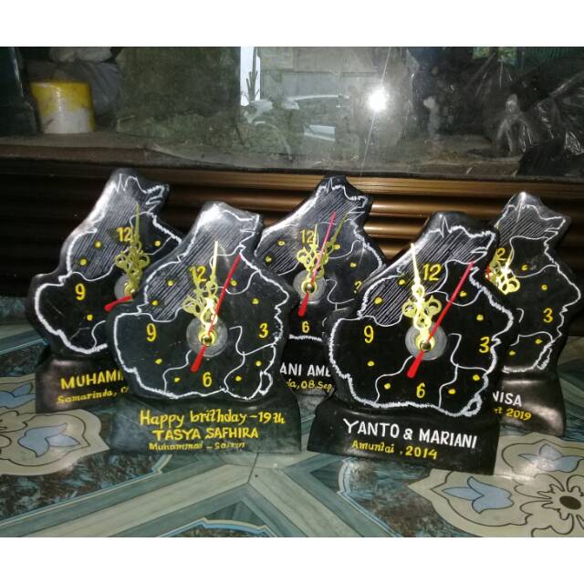 Jual Jam batu bentuk pulau kalimantan | Shopee Indonesia