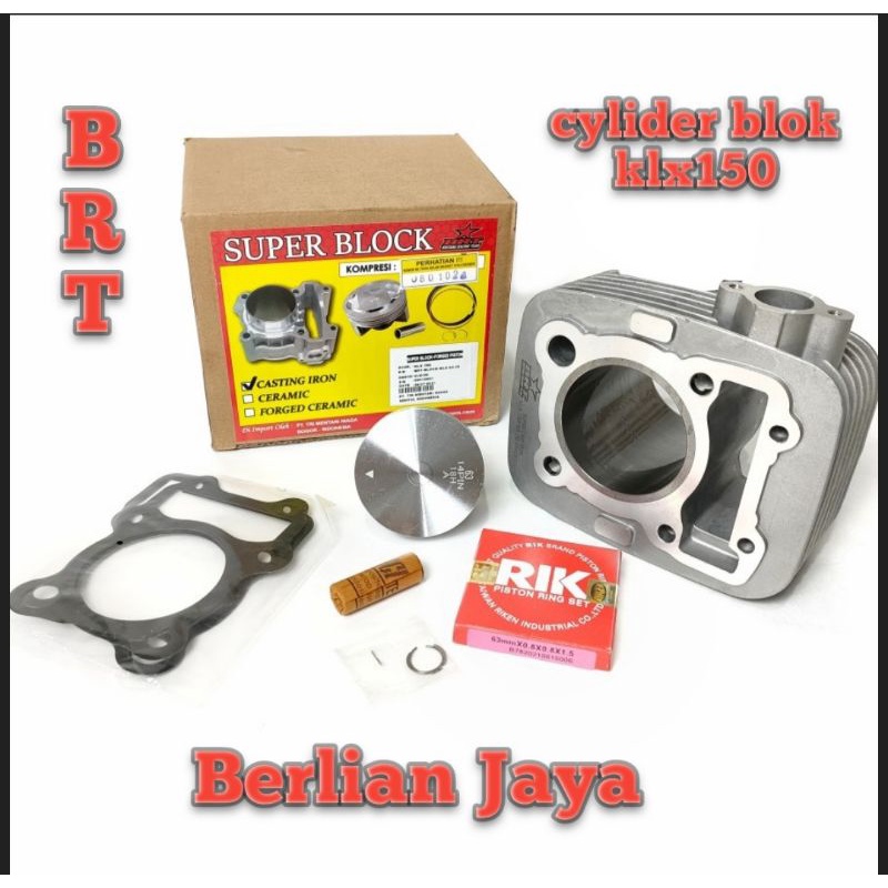 Jual Blok seher/cylider blok bore up BRT buat buat motor Klx150/klx 150 ...