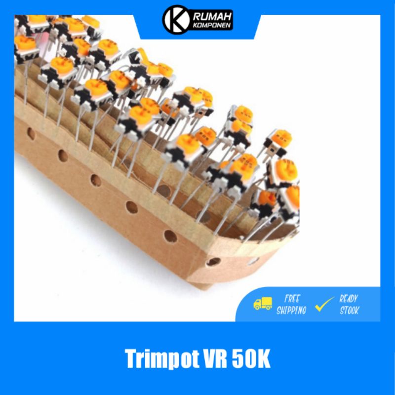 Jual Trimpot VR 50K variabel resistor 503 trimer potensio 50 Kohm ...
