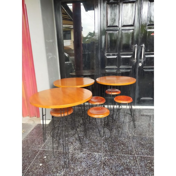 Jual meja bar/meja coffee shop/meja minimalis/meja warkop tinggi 75 cm ...