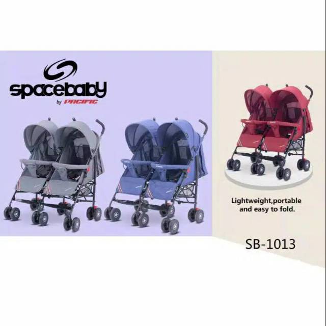Jual Stroller Space Baby kembar SB1013 bayi kembar kereta dorong adik ...