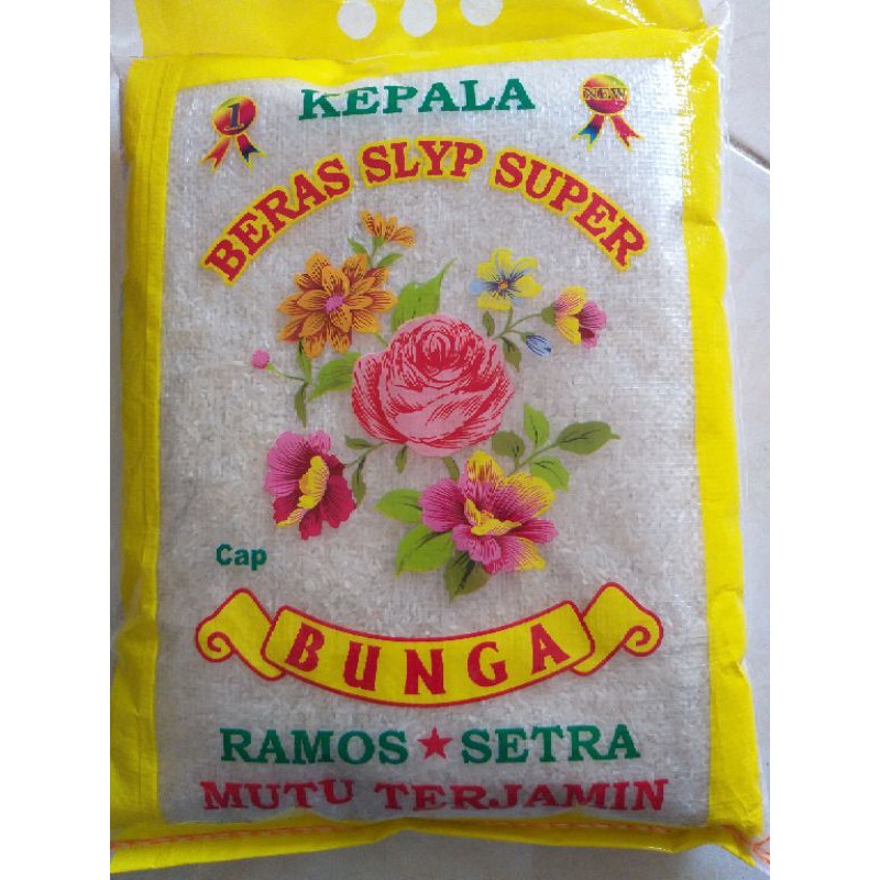 Jual beras cap BUNGA 5kg | Shopee Indonesia