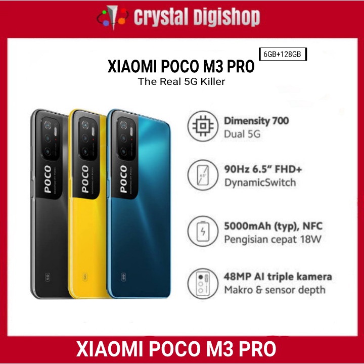 Jual Xiaomi Mi POCO M3 Pro 5G 6/128GB Smartphone | Shopee Indonesia