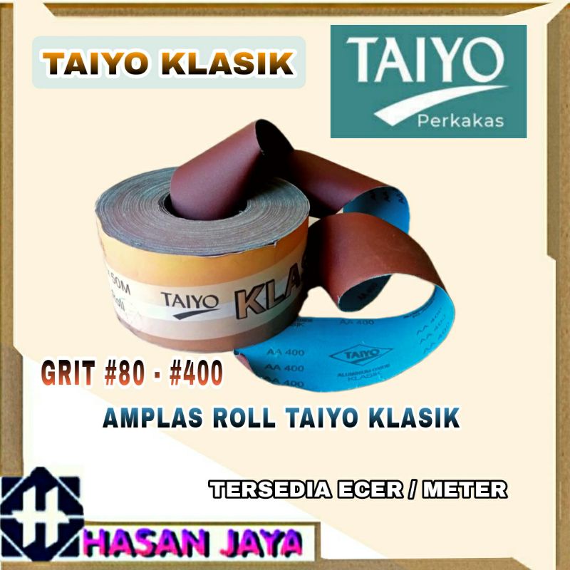 Jual Amplas Taiyo roll Amplas Meteran Bangunan Grit 60 ,80 ,100 ,120 ...