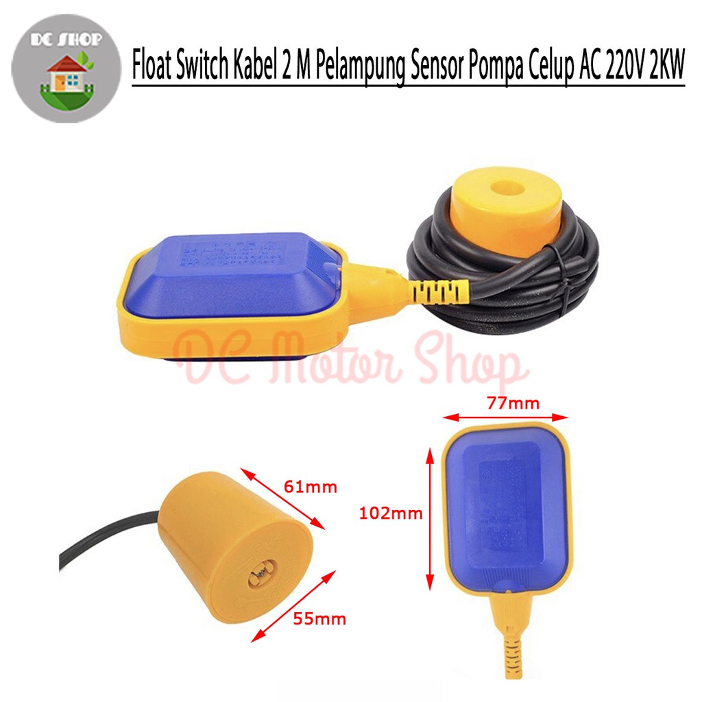 Jual Float Switch Kabel 2 Meter Pelampung Sensor Pompa Celup AC 220V ...