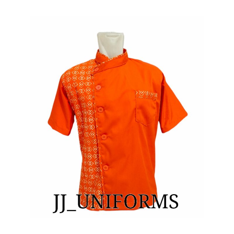 Jual baju chef oranye batik | Shopee Indonesia