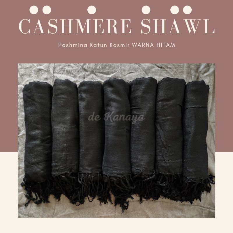 Jual CASHMERE SHAWL PASHMINA KASMIR KHUSUS WARNA HITAM | Shopee Indonesia