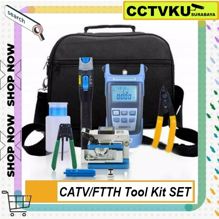 Jual CATV/FTTH Tool Kit SET Lengkap OPM VFL Cleaver FO/Fiber Optic ...