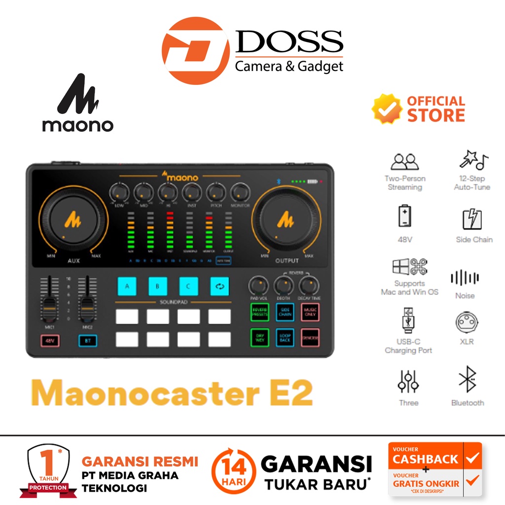 Jual Maono E2 Maonocaster AME2 AM-E2 Soundcard Streaming Podcast | Shopee Indonesia