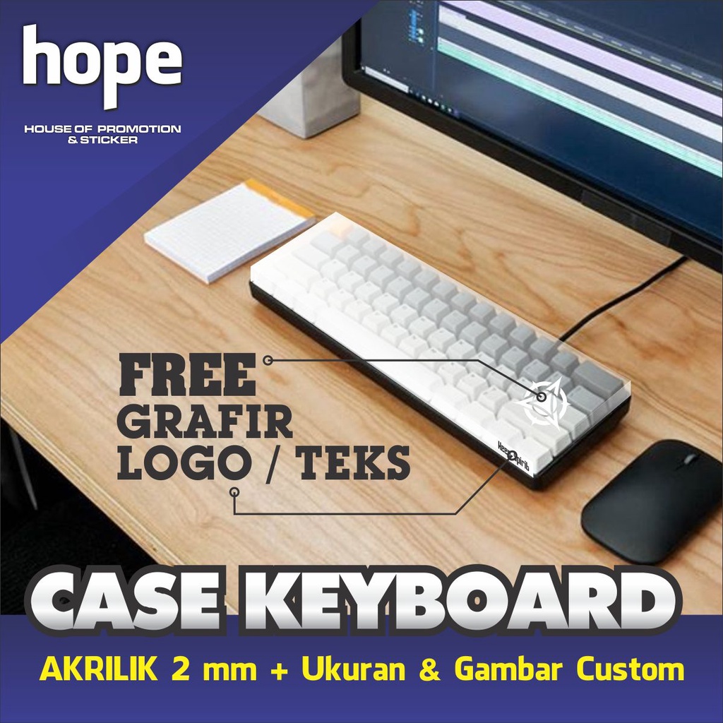 Jual Cover Case Keyboard Akrilik / Pelindung Keycaps Custom | Shopee ...
