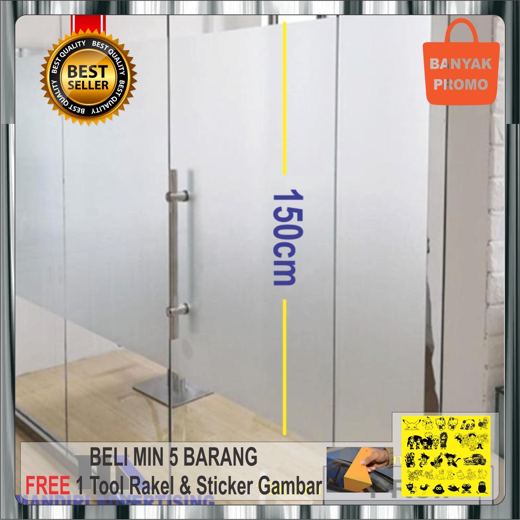 Jual Stiker kaca film sandblast/stiker kaca film buram/glass film ...