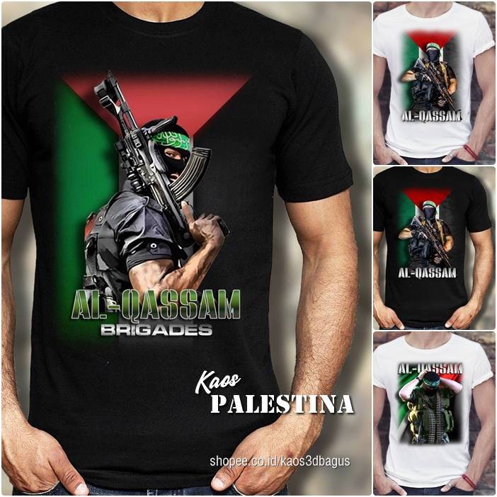 Jual Baju KAOS PALESTINA Brigade ALQASSAM SOLDIER 1 | Kaos Pejuang ...