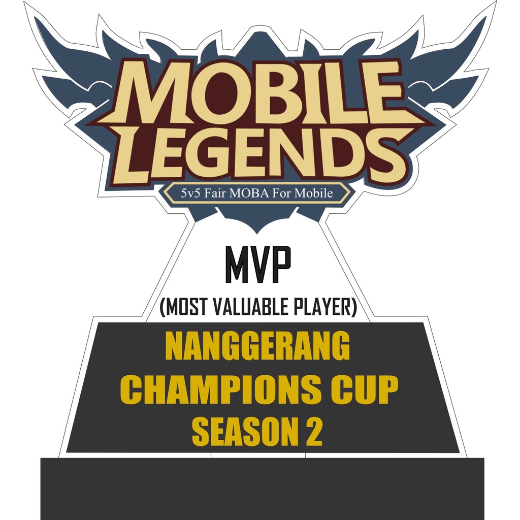 Jual Trophy MLBB/Plakat Mobile Legend/Piala/ Bahan Akrilik 3mm/Bisa ...