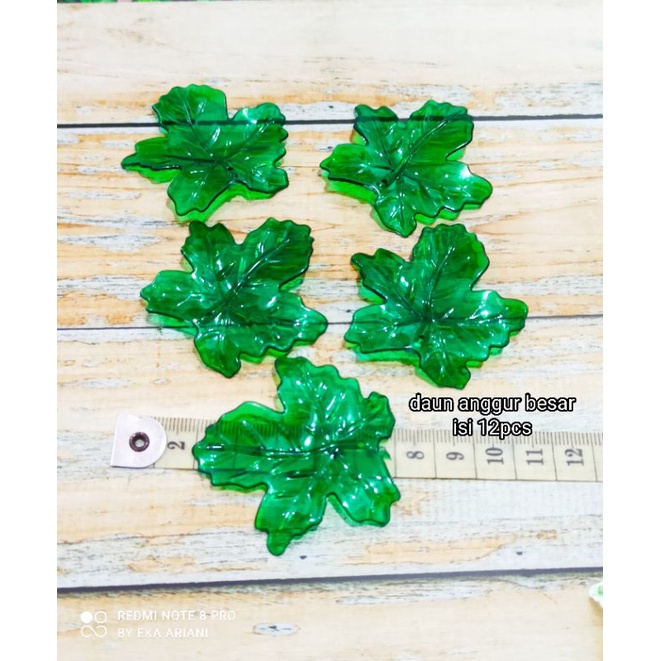 Jual 12pcs daun anggur besar/daun akrilik/DIY kreasi akrilik | Shopee ...