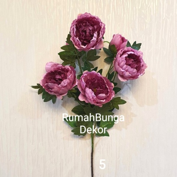 Jual Bunga Peony Mutan Artificial Plastik Cabang 7 ( Ada 5 Warna ...
