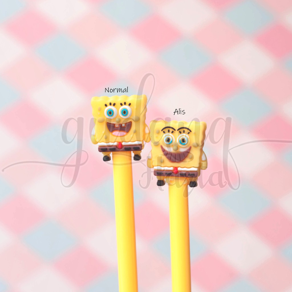 Jual Pulpen Gel Spongebob Lucu Pena Bolpen Ballpoint Unik GH 307194 ...