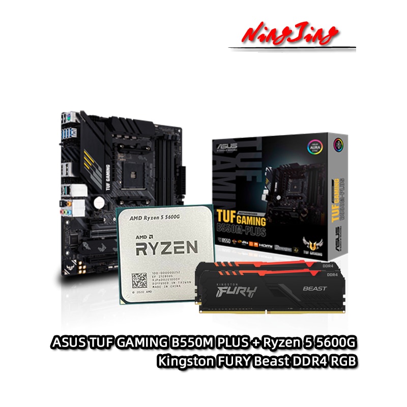 Jual PREORDER AMD R5 5600G CPU + ASUS TUF GAMING B550M PLUS Motherboard ...