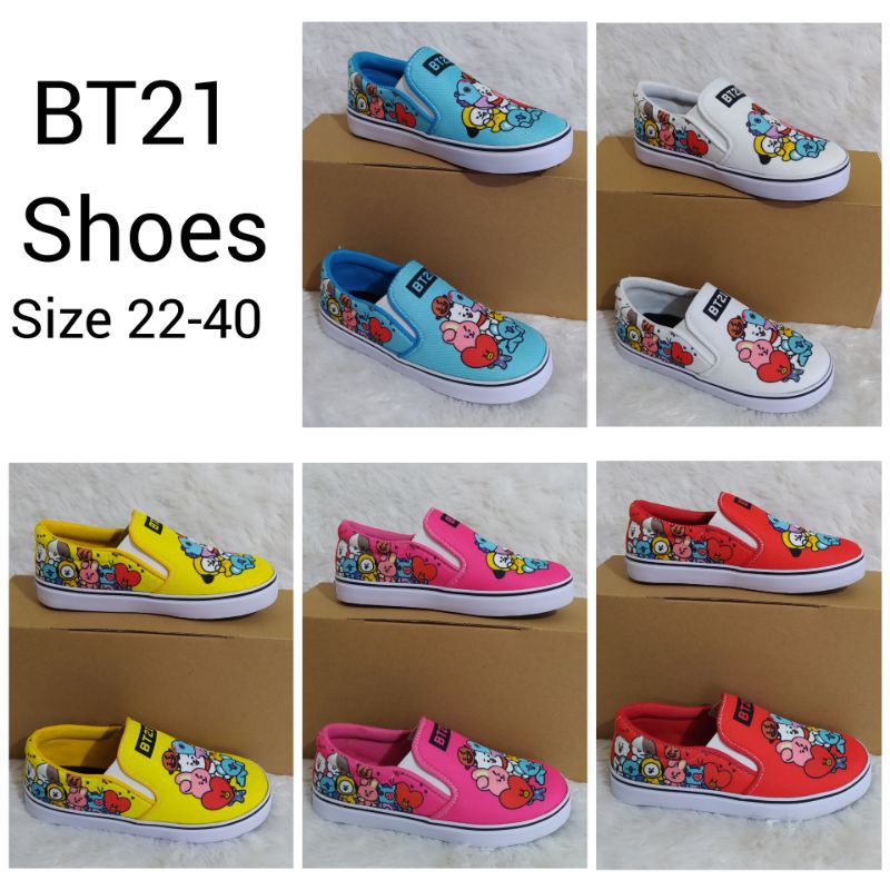 Jual REAL PICT|TERBARU|BT21/sepatu anak bt21 slip on free cetak nama ...