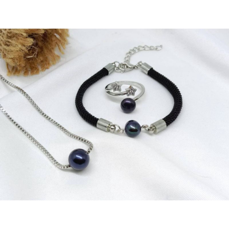 Jual Set Hitam Mutiara Air Tawar Asli | Shopee Indonesia
