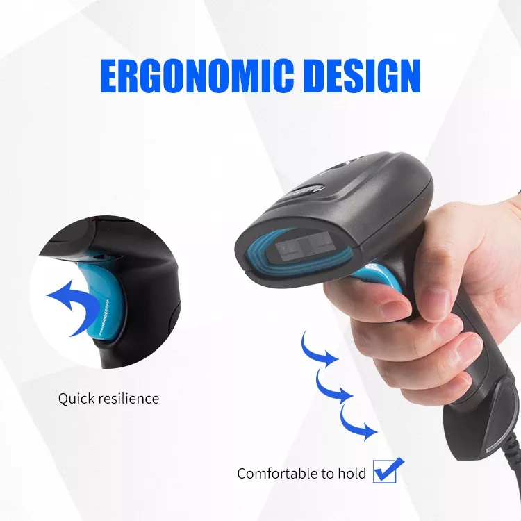 Jual Barcode Scanner Laser Tangan Wired 2D+1D Barcode Scanner U2 USB ...