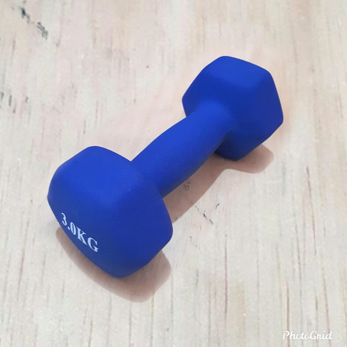 Jual [3 KG] Dumbell Neoprene | Barbel Mini | Dumbel Warna Kecil Karet ...