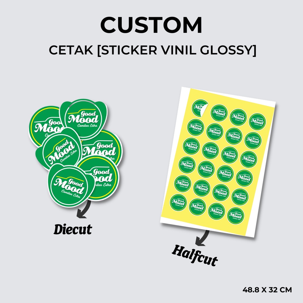 Jual [STICKER VINYL GLOSSY] CETAK STICKER LABEL | Shopee Indonesia