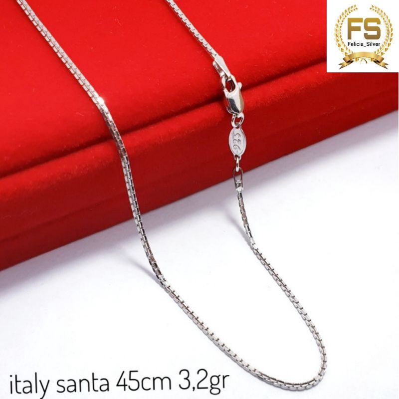 Jual Kalung Perak Pria Wanita Silver Asli 925 Lapis Emas Putih Italy ...