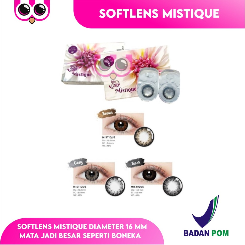 Jual SOFTLENS MISTIQUE DIAMETER 16 MM | Shopee Indonesia