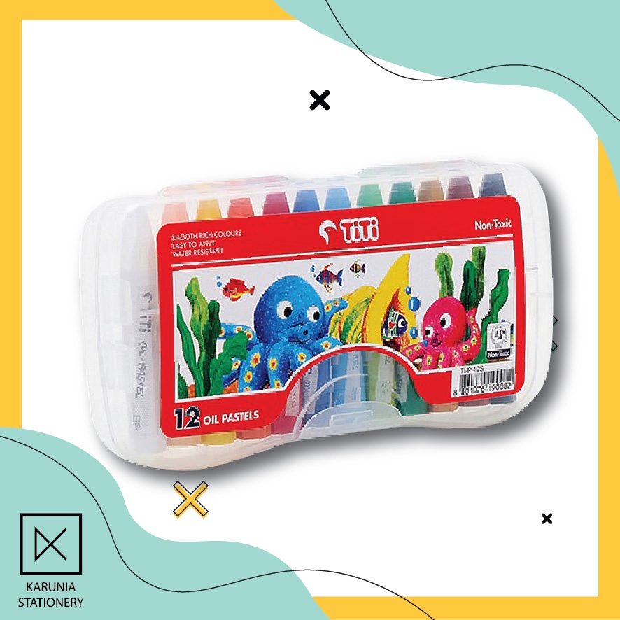 Jual krayon titi oil pastel isi 12 warna | Shopee Indonesia