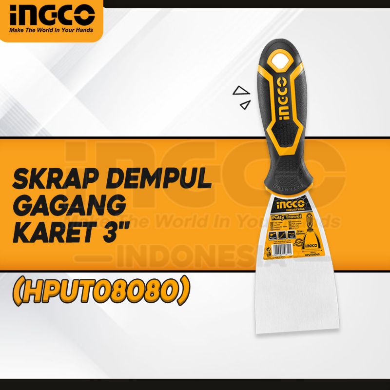 Jual INGCO SKRAP DEMPUL GAGANG KARET 3" KAPE SCRAP DEMPUL 3 INCH ...