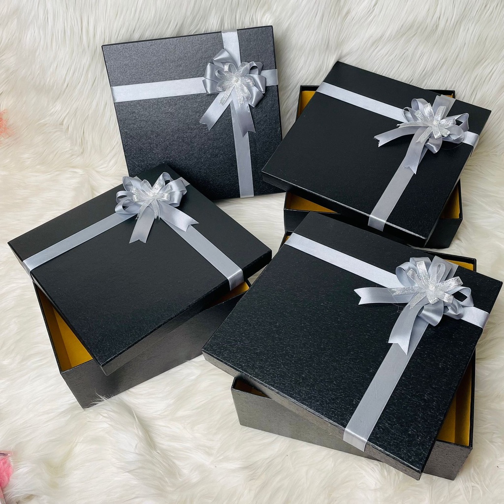 Jual Kotak Kado Box Kado Kotak Hadiah Gift Box Ekslusif Hitam Pita ...