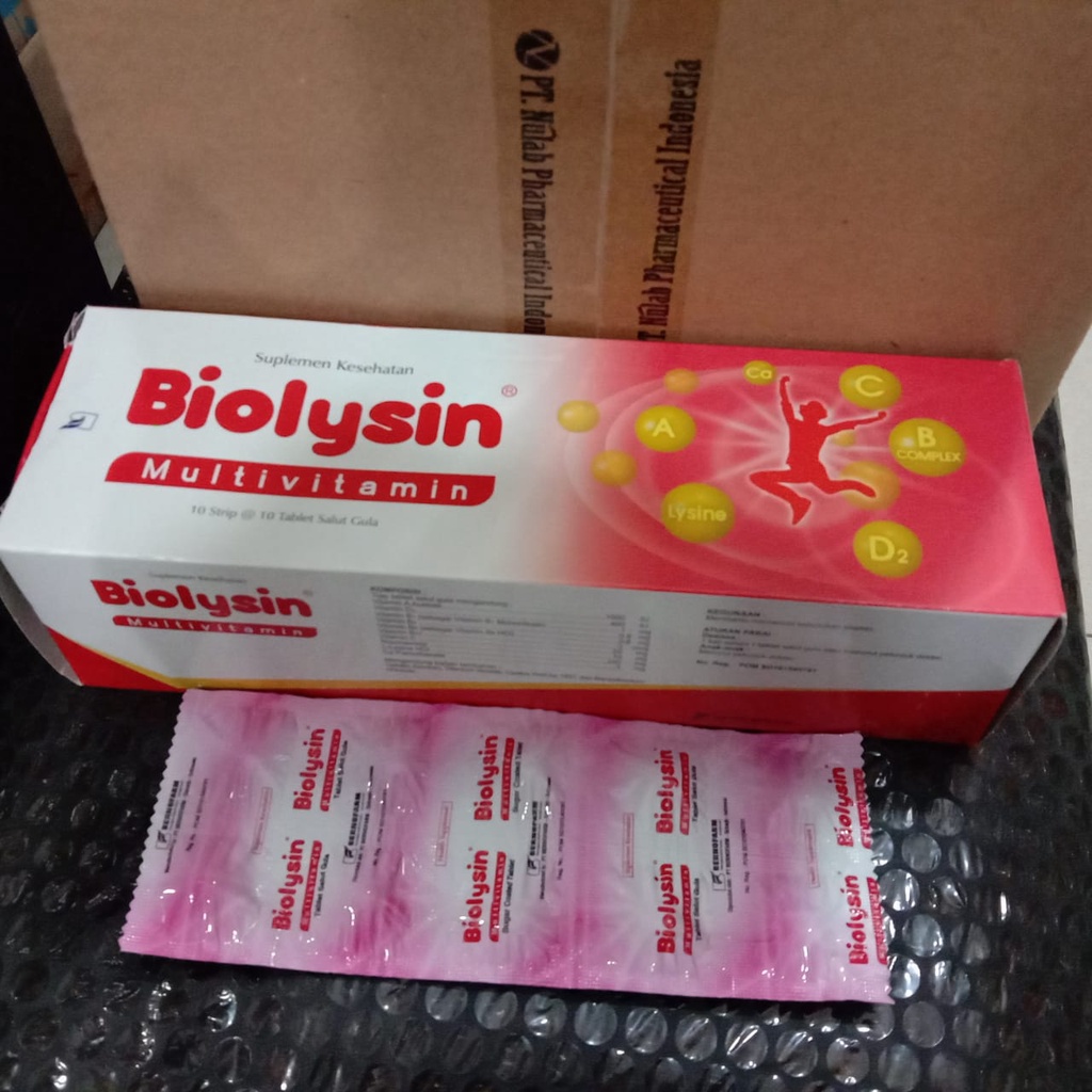 Jual BIOLYSIN ISI 10 TABLET | MULTIVITAMIN | Shopee Indonesia