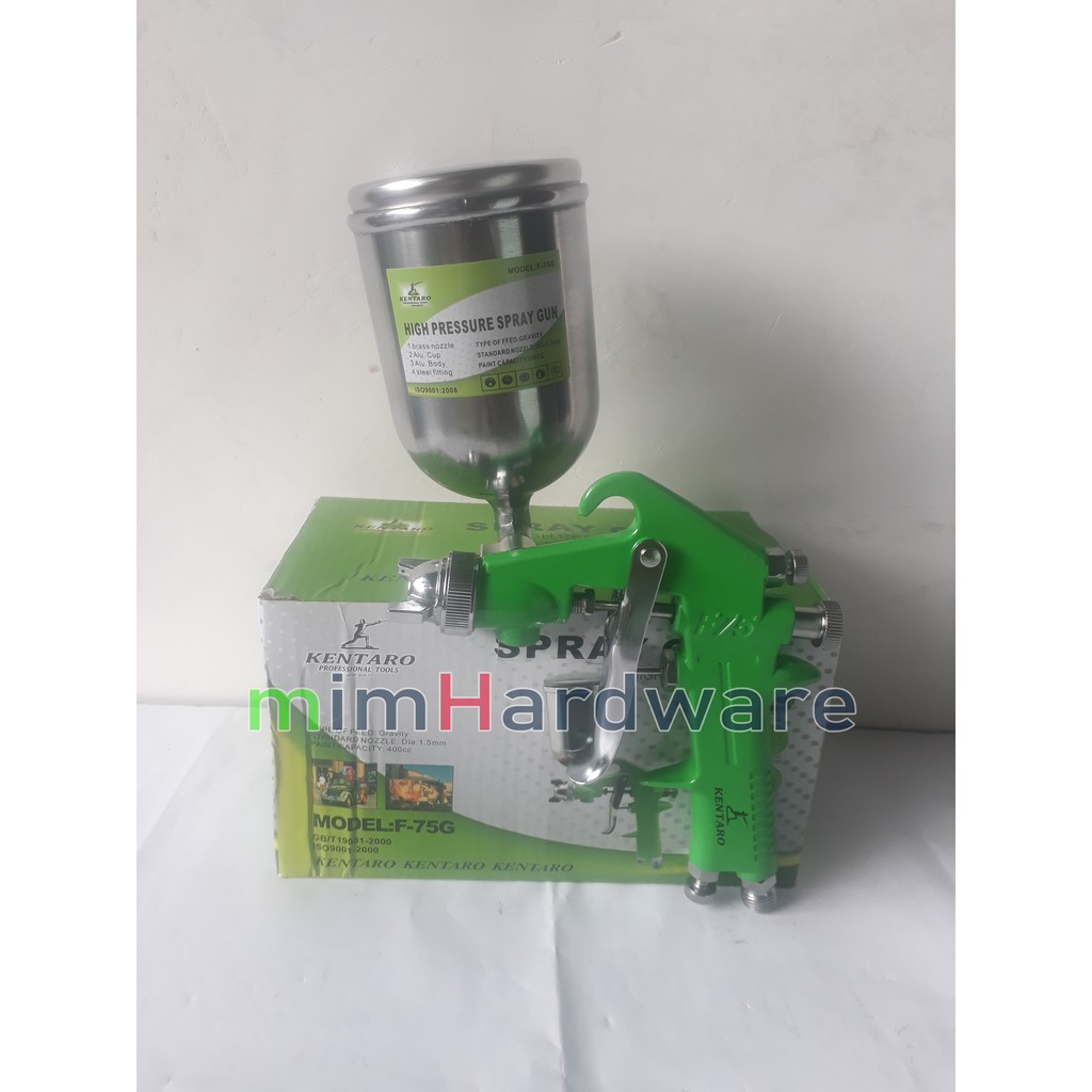 Jual Spray Gun Alat Semprot Cat 400 Ml Tabung Atas Kentaro F-75 G ...