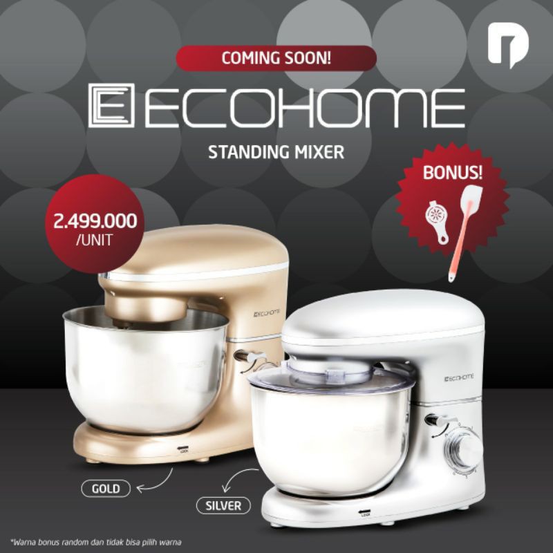 Jual Ecohome Stand Mixer Kapasitas 6,5 Liter Mixer Premium Standing ...