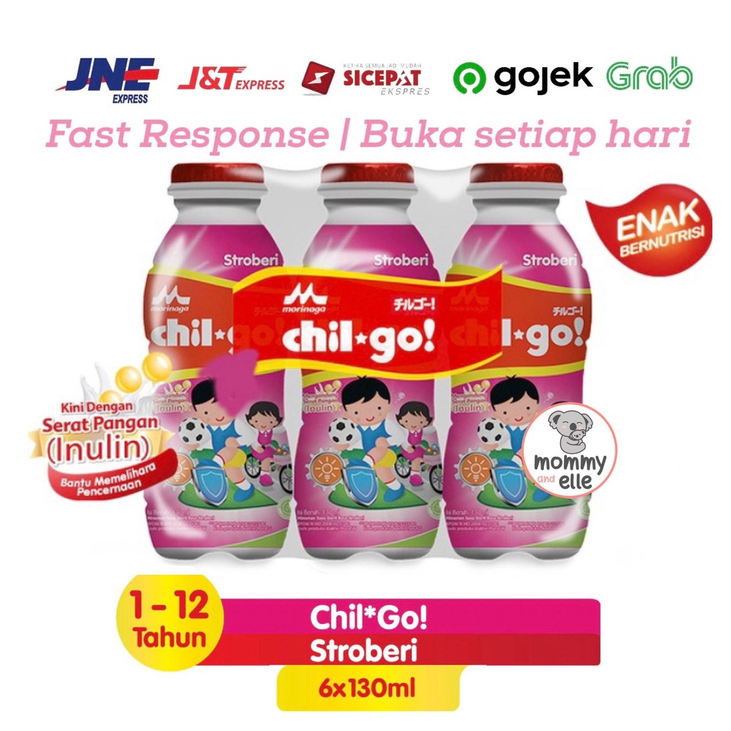 Jual Morinaga Chil Go Chilgo cair Strawberry 130ml 6 botol (susu UHT anak) | Shopee Indonesia