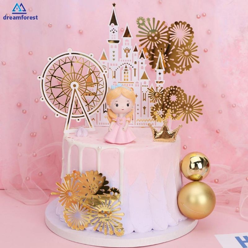 Jual HIASAN TOPPER TUSUKAN CAKE KUE ULANG TAHUN PERAYAAN ISTANA KINCIR ...