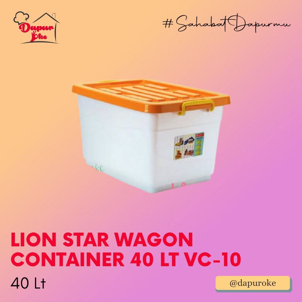 Jual Lion Star Wagon Container 40 Lt VC-10 / Box / Tempat Penyimpanan ...