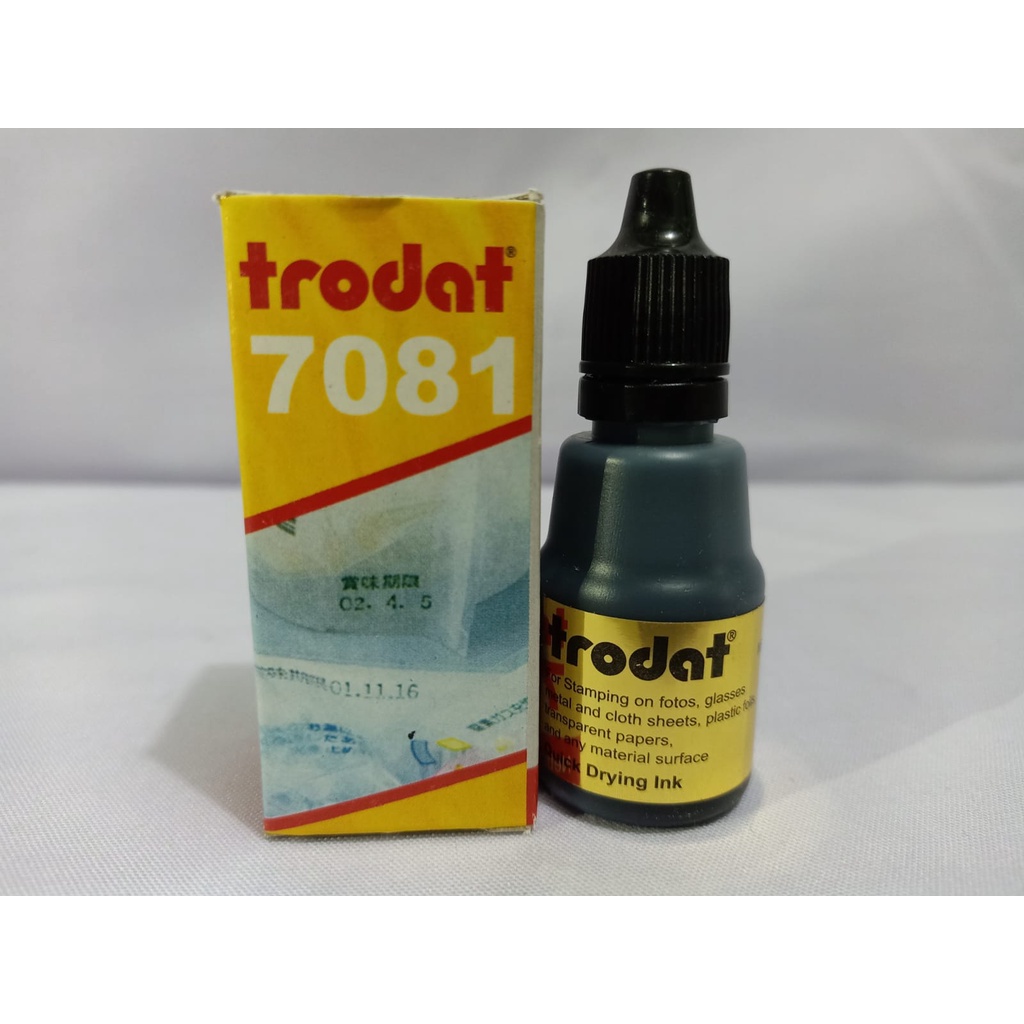 Jual Tinta Stempel Trodat 7081 Warna Hitam Utk Dimedia Plastik, Kaca, Besi | Shopee Indonesia